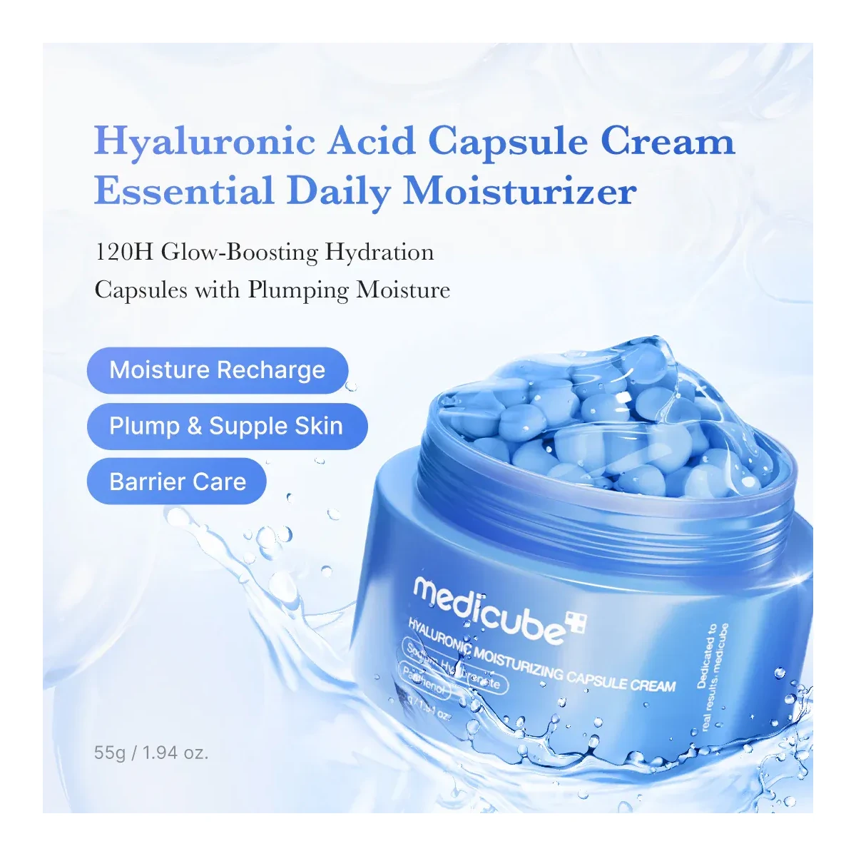 MEDICUBE Hyaluronic Moisturizing Capsule Cream – Lumera Beaute